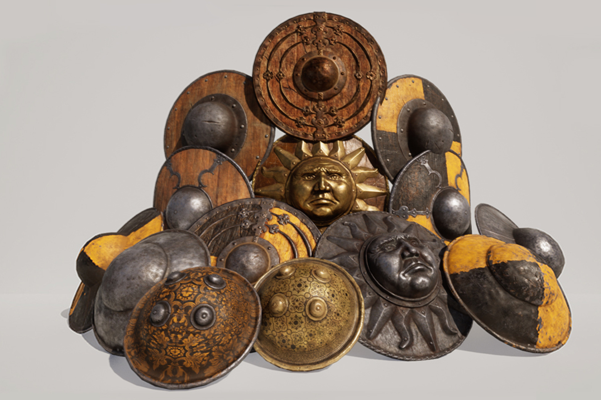 Small shields - Bucklers | 3D Weapons | Unity Asset Store