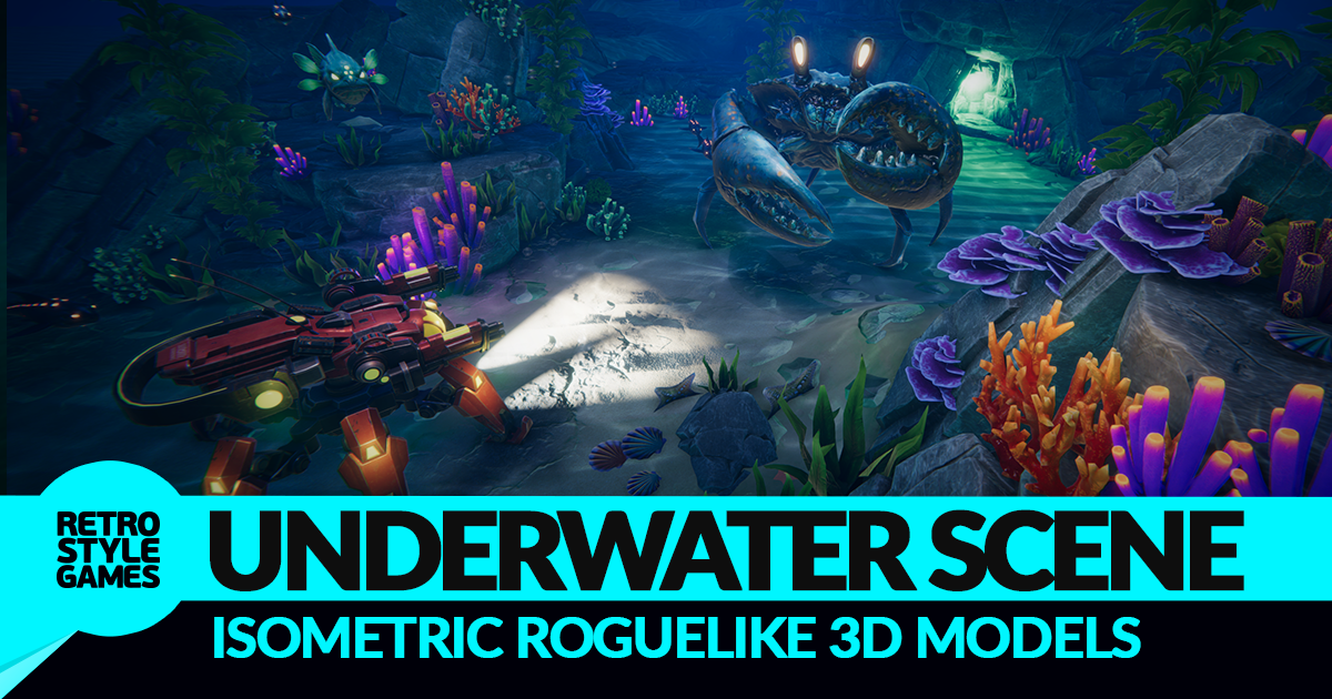Isometric Underwater Environment Asset Pack | 3D Sci-Fi | Unity Asset Store