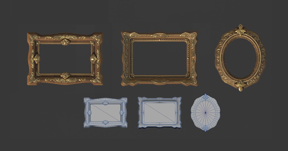 Gothic Painting Frame | 3D Interior | Unity Asset Store