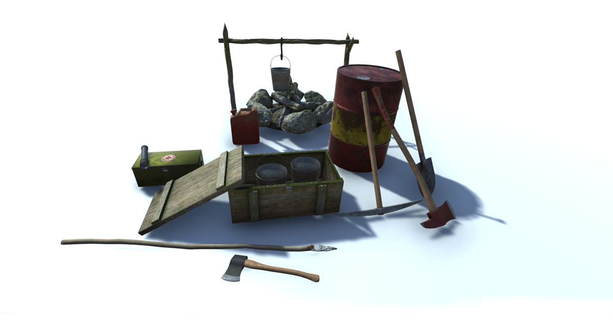 PBR Survival Prop Pack | 3D Props | Unity Asset Store