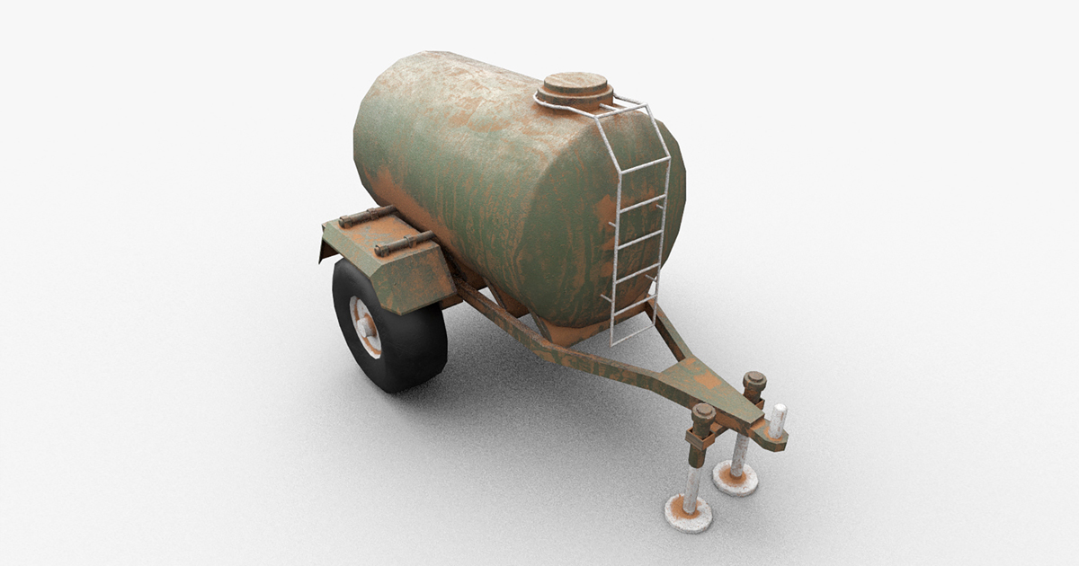water tank semi trailer | 3D Land | Unity Asset Store