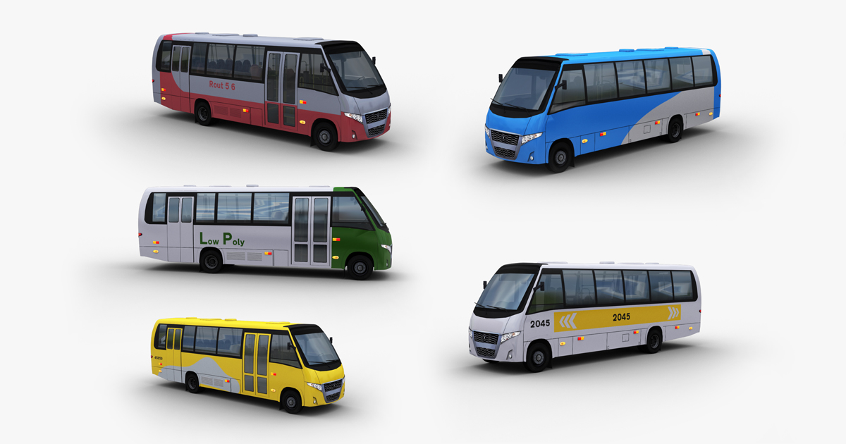 City Bus with Interior 7 | 3D Land | Unity Asset Store