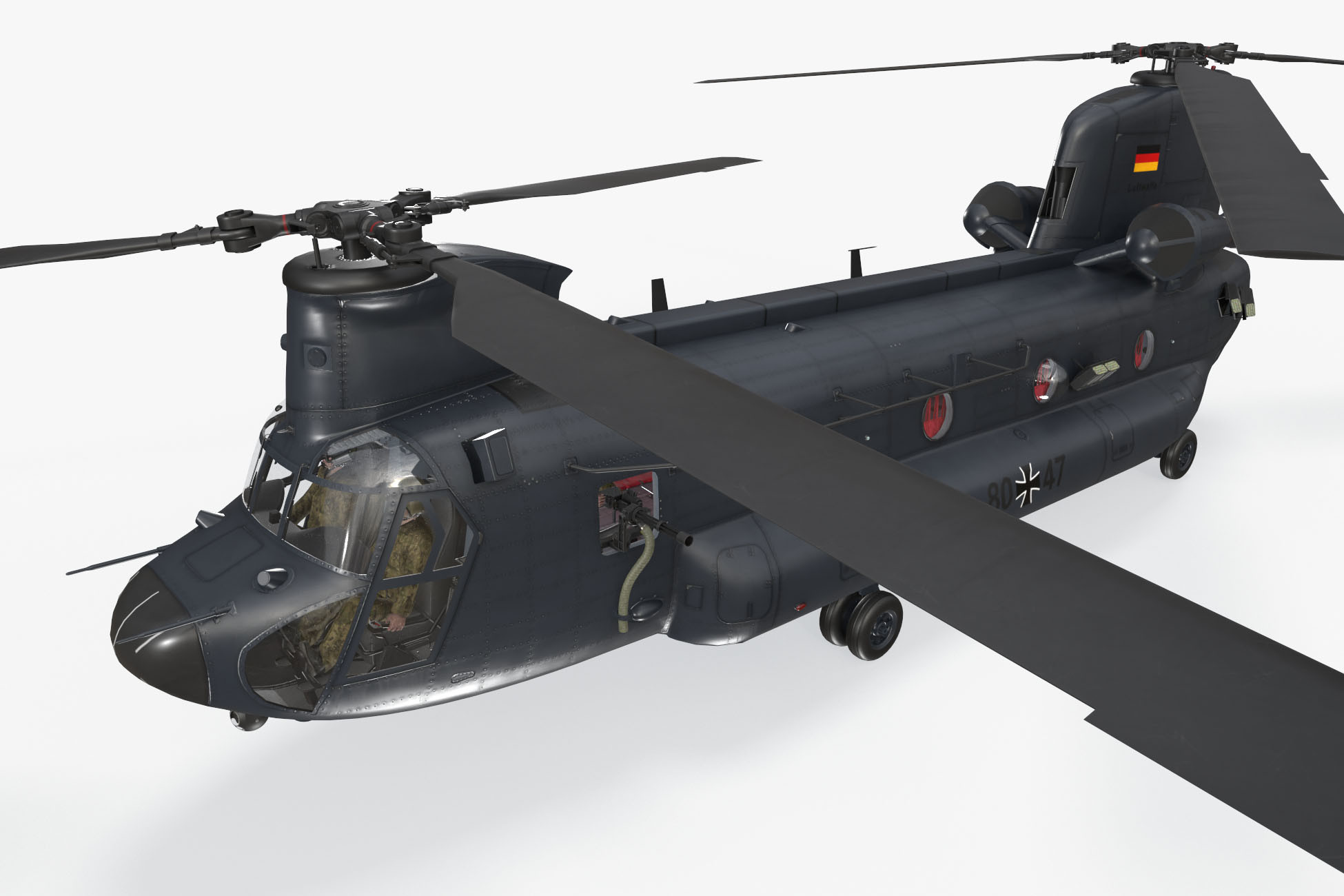 CH-47 Chinook Luftwaffe Germany Complex Animation | 3D Air | Unity ...