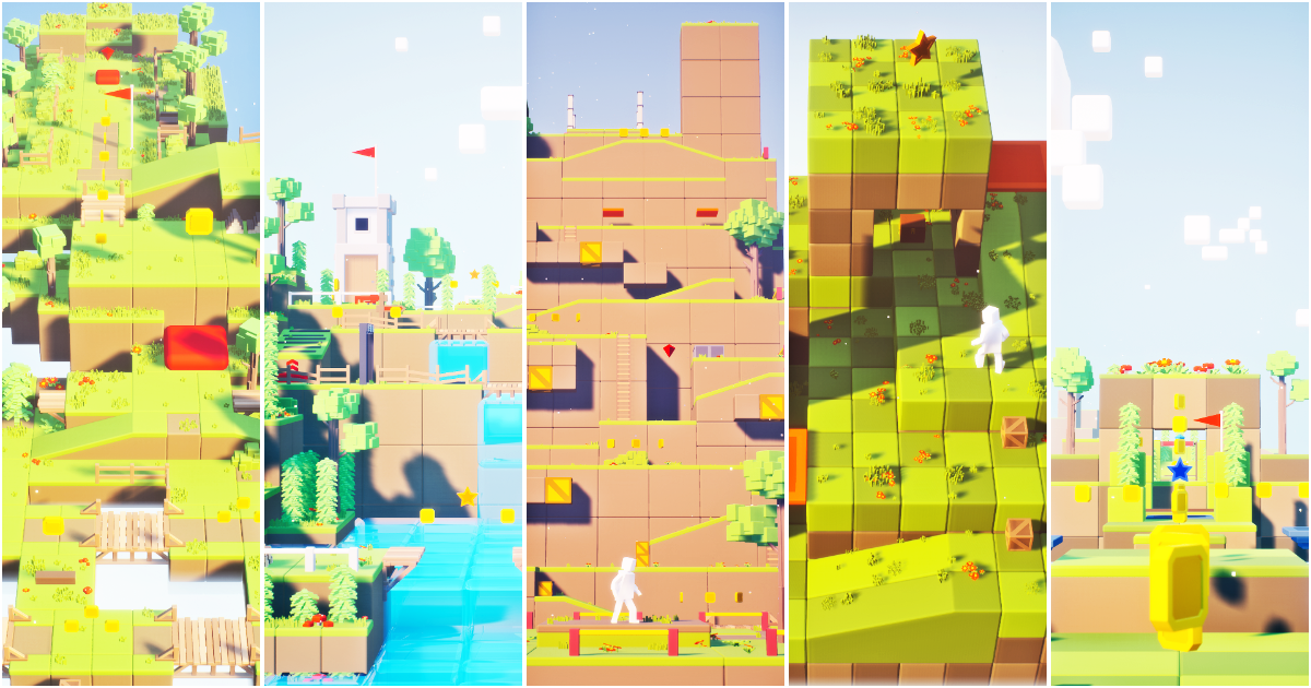 PLATFORMER - Simple Cube World Vol.1 | 3D Fantasy | Unity Asset Store