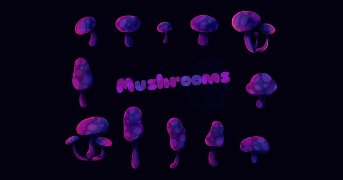 2D Fantasy Mushrooms | 2D Textures & Materials | Unity Asset Store