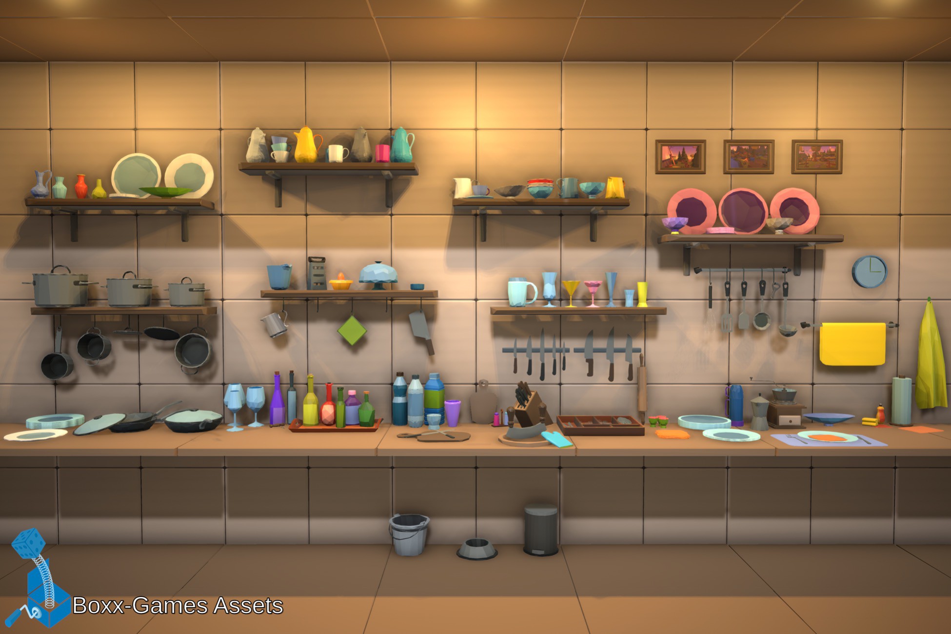 Kitchen Equipment - Low Poly | 3D Interior | Unity Asset Store