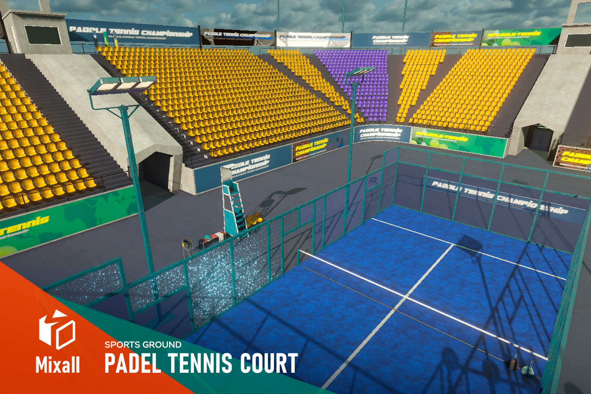 Padel Tennis court - sports ground | 3D Urban | Unity Asset Store