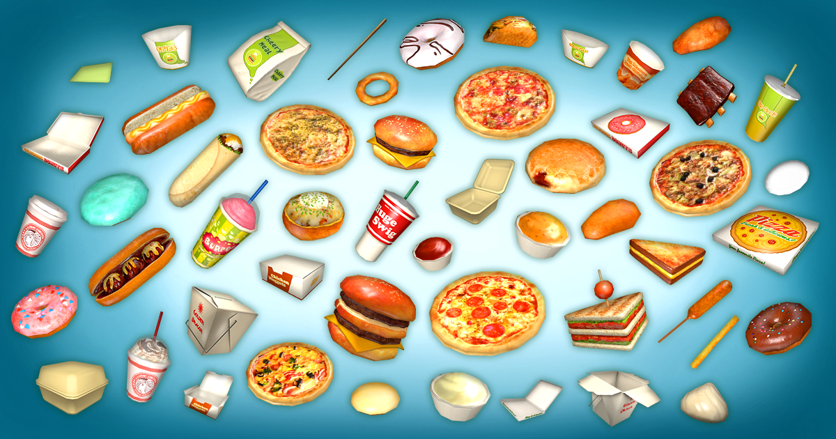 Fast Food Heaven Pack | 3D Food | Unity Asset Store