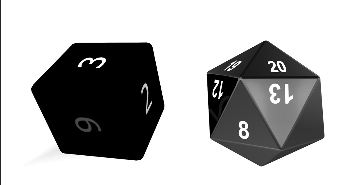 Dice Set ( 6 and 20 sided ) | 3D Props | Unity Asset Store