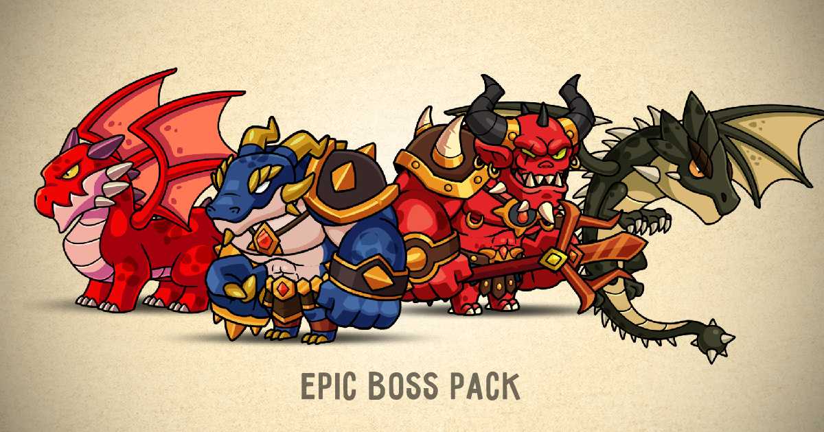 Fantasy Monsters Animated [Bosses] | 2D Characters | Unity Asset Store