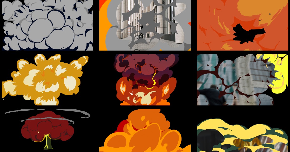 Cartoon Explosion Transitions Pack | 2D Textures & Materials | Unity ...