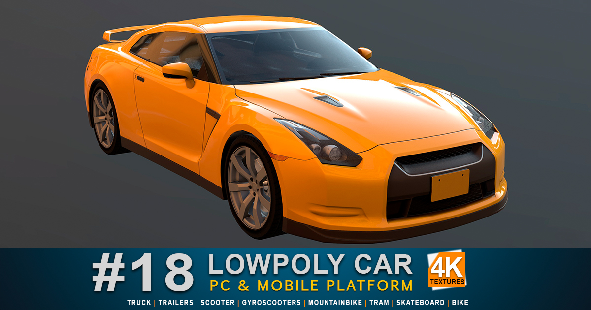 Low Poly Car #18 | 3D Land | Unity Asset Store