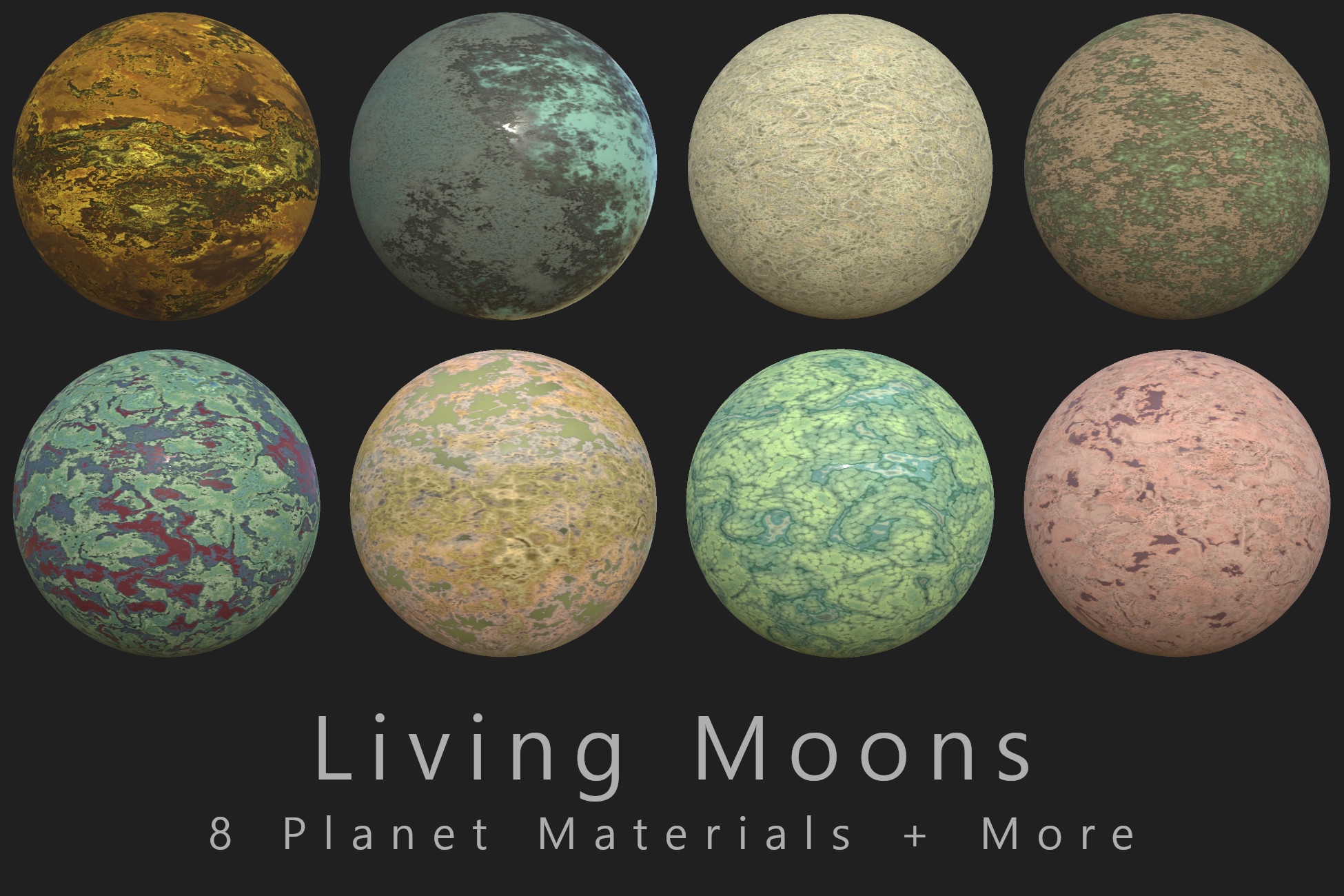 Living Moons: Planet Materials | 2D Textures & Materials | Unity Asset ...