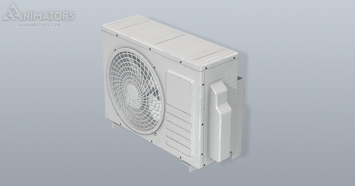 Low Poly Air conditioner Outside | 3D Electronics | Unity Asset Store