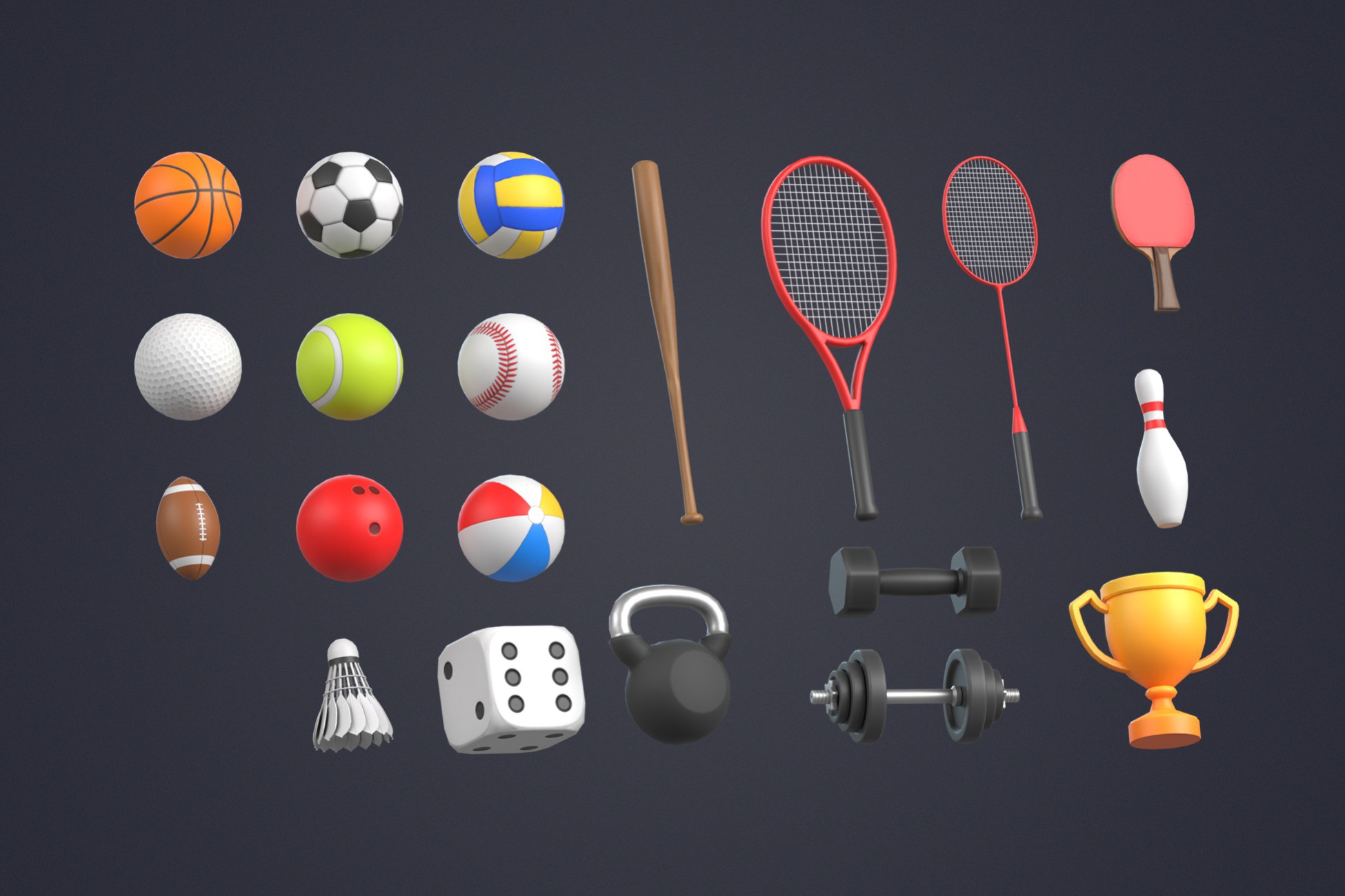 Sports Equipment Pack | 3D 소품 | Unity Asset Store