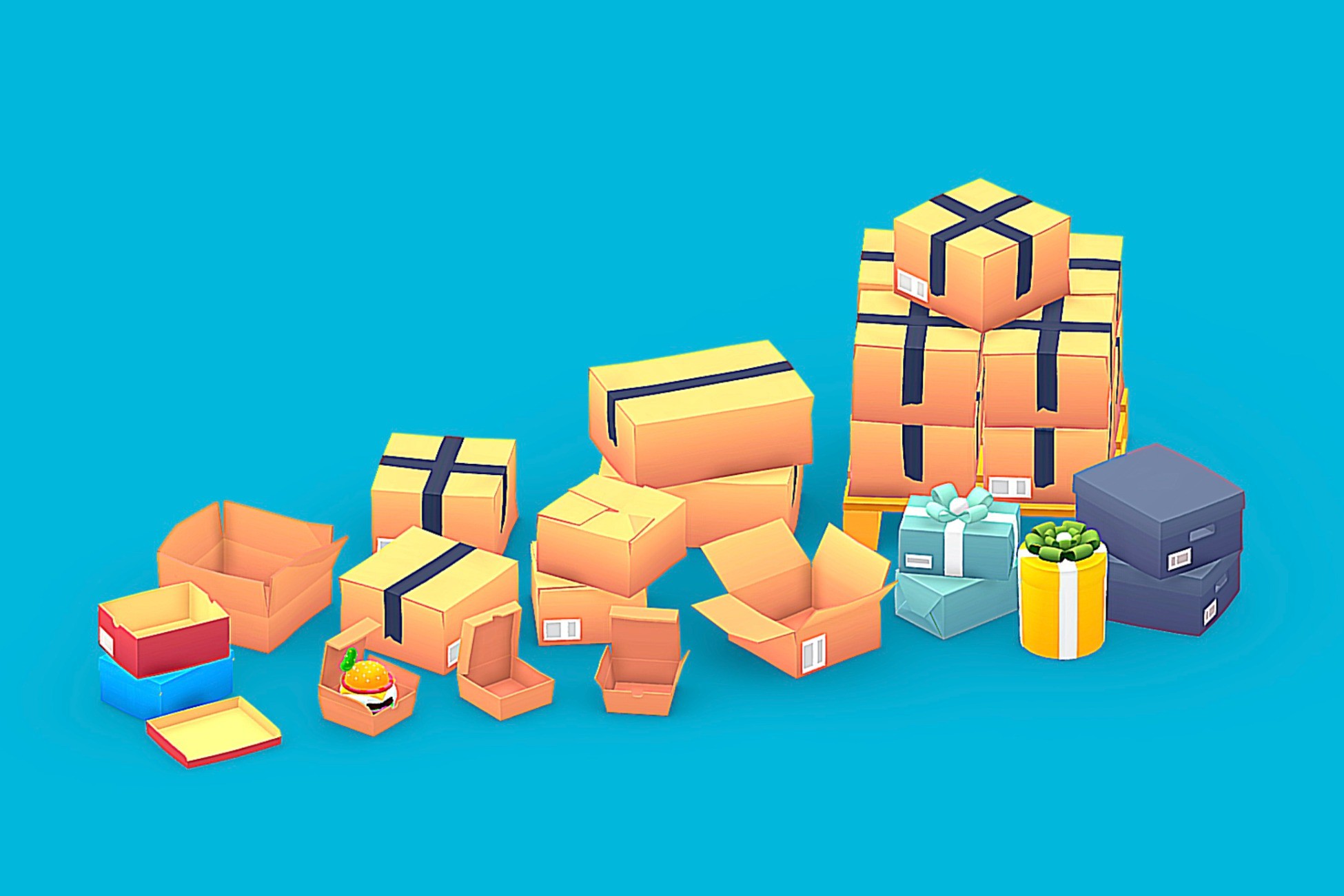 Box-Mega-Package-2 | 3D Props | Unity Asset Store