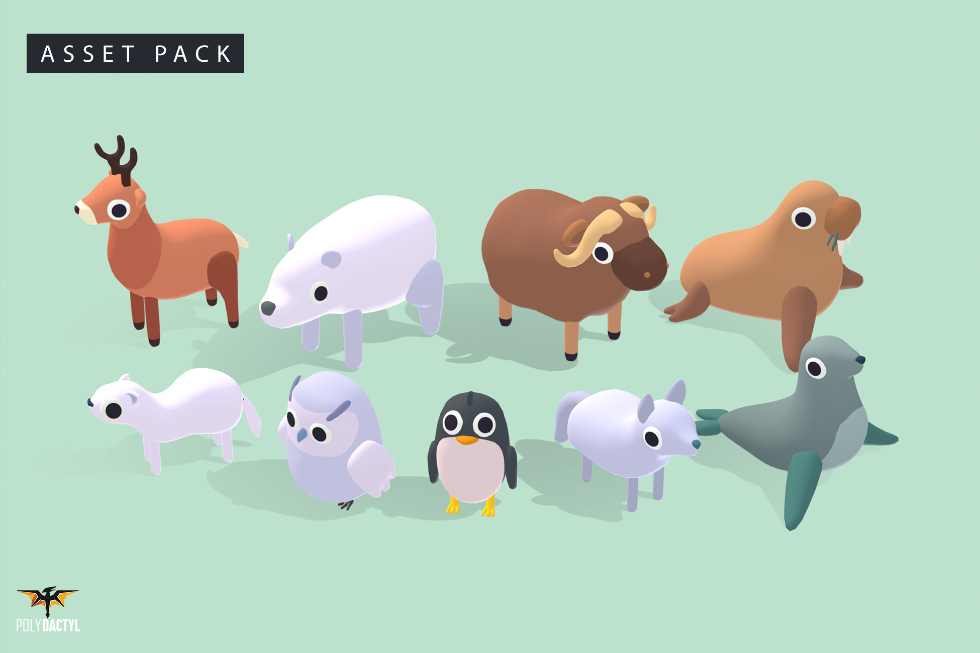 Quirky Series - Arctic Animals Vol 1 | 3D Animals | Unity Asset Store