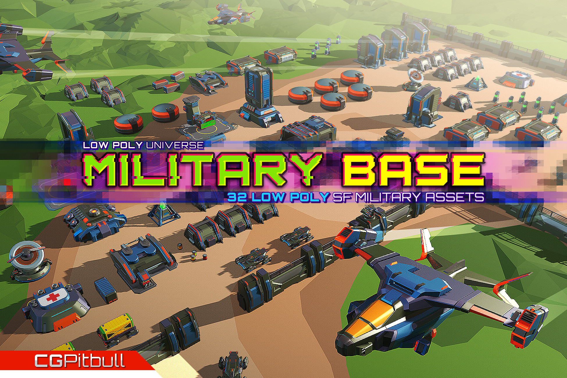 LowPoly SF MILITARY Base | 3D 環境 | Unity Asset Store