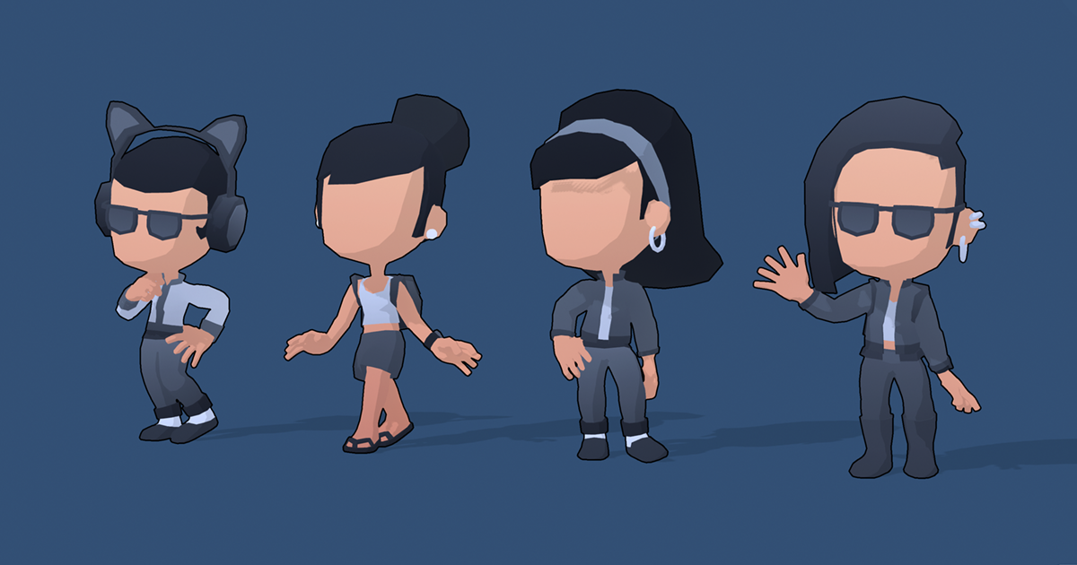 Mini Modular Character | Common People | Females | 3D Characters ...