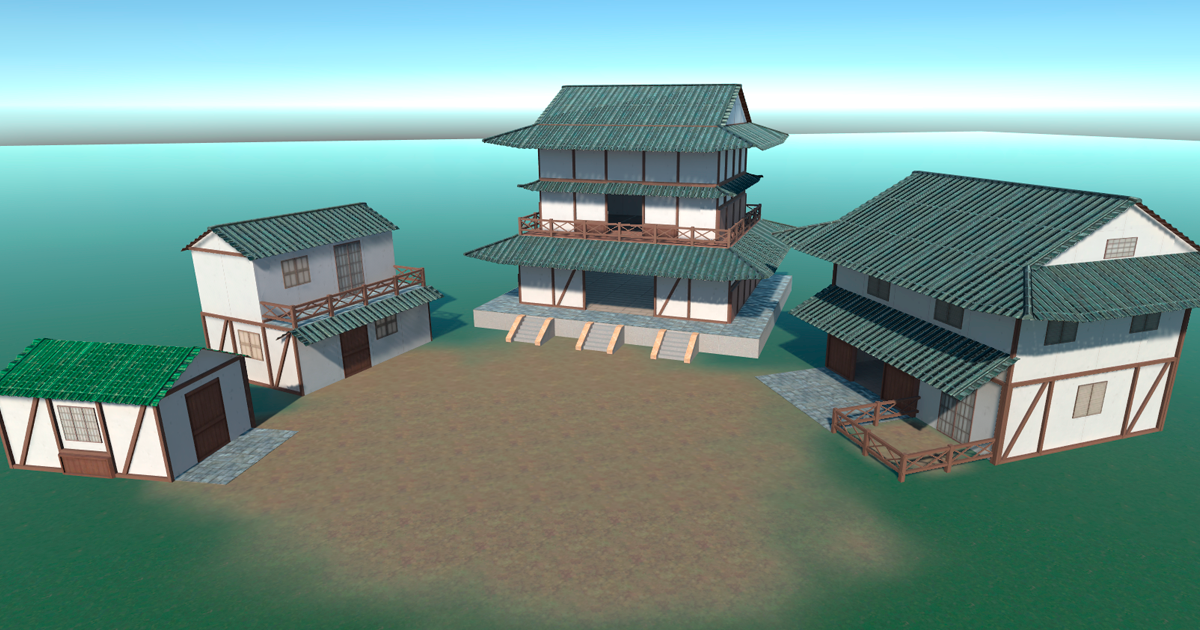 Modular japanese style buildings | 3D Environments | Unity Asset Store