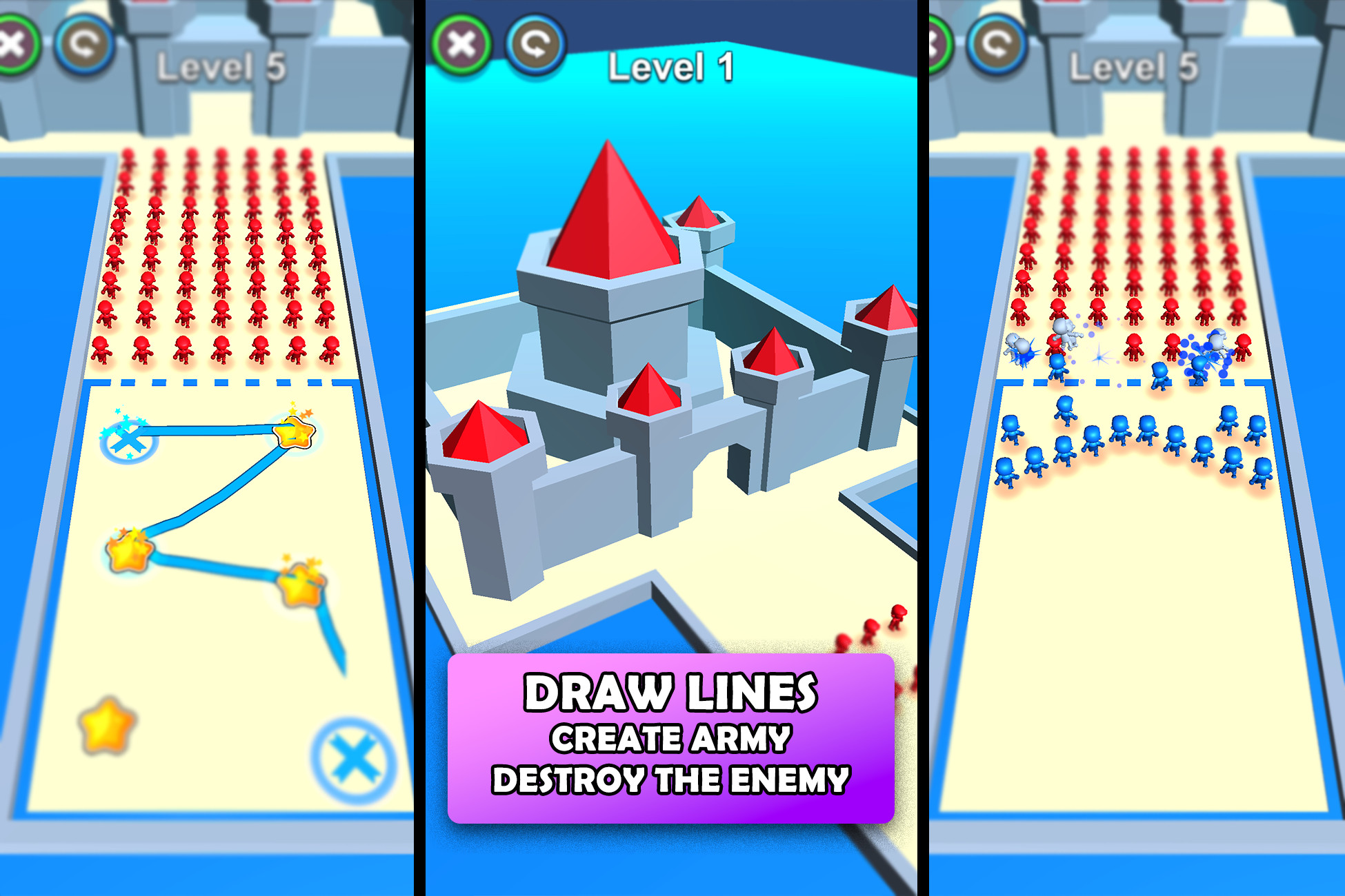 Connected Dots Army – HyperCasual Template by Black Rose Developers