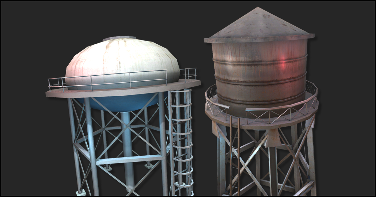 Water Tanks Pack | 3D Props | Unity Asset Store