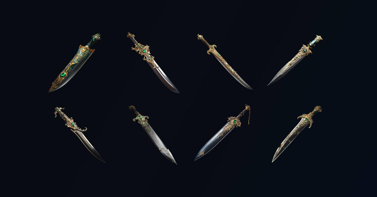 NHC - Asian Daggers | 2D Icons | Unity Asset Store