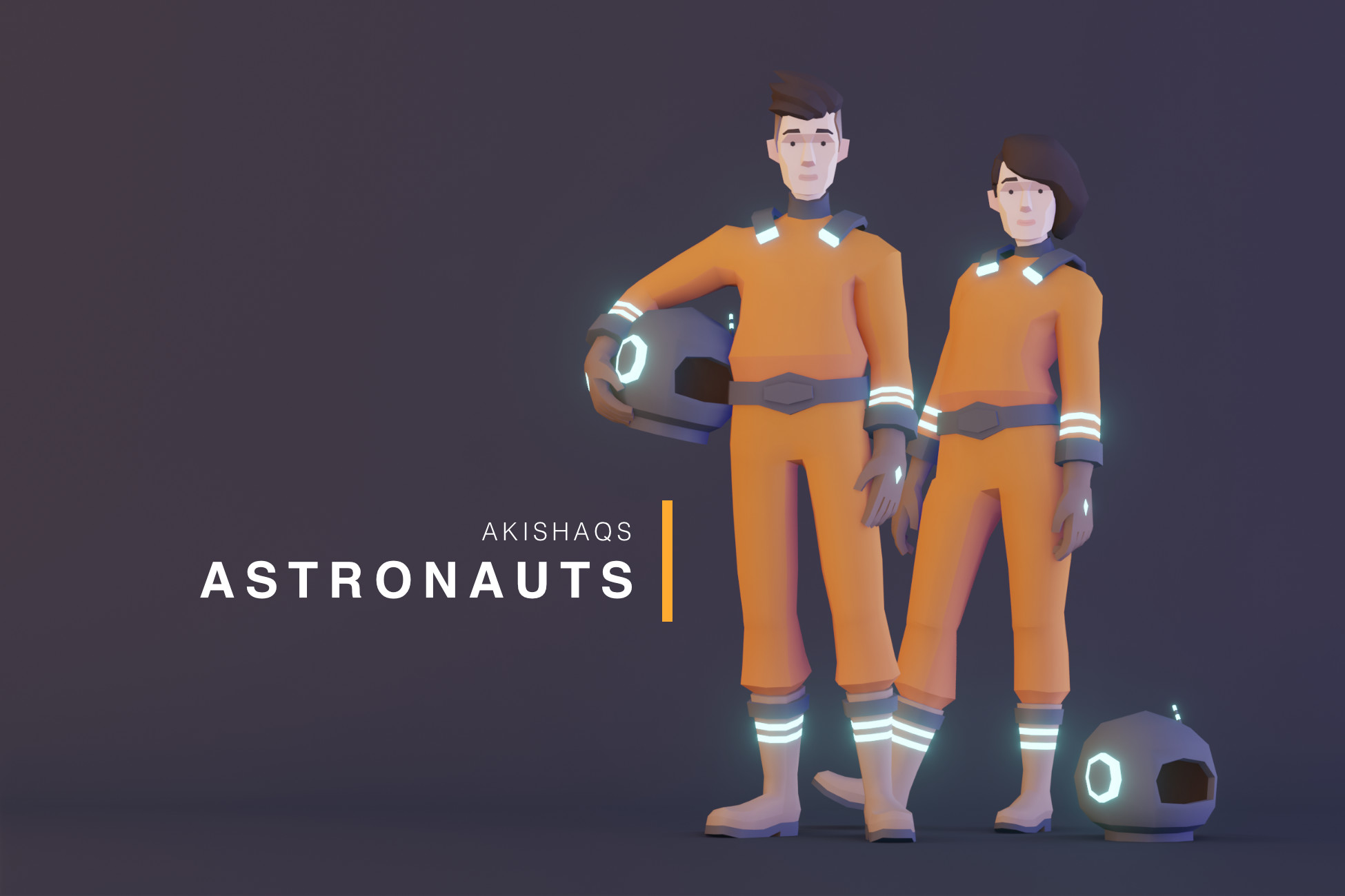Astronauts | Lowpoly Characters | Characters | Unity Asset Store