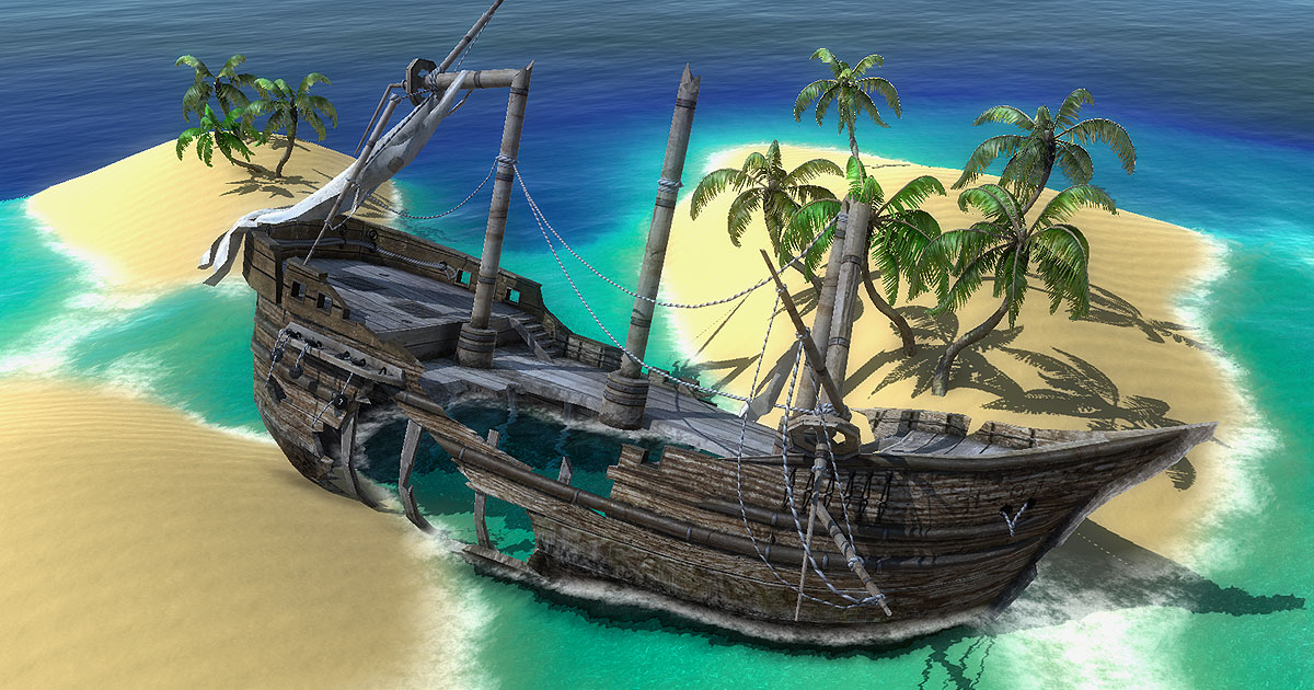 Wrecked Sailing Ship | 3D Sea | Unity Asset Store