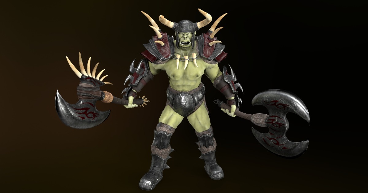 Orc with Axes | 3D Humanoids | Unity Asset Store