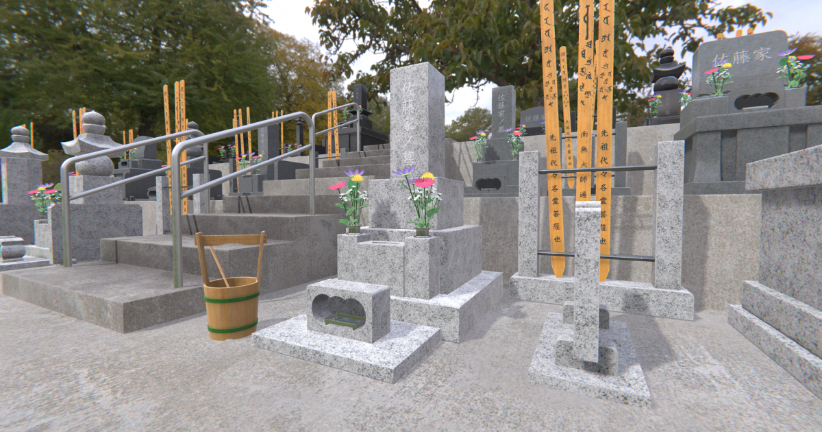 Japanese Graves & Buddhist Altar | 3D Props | Unity Asset Store