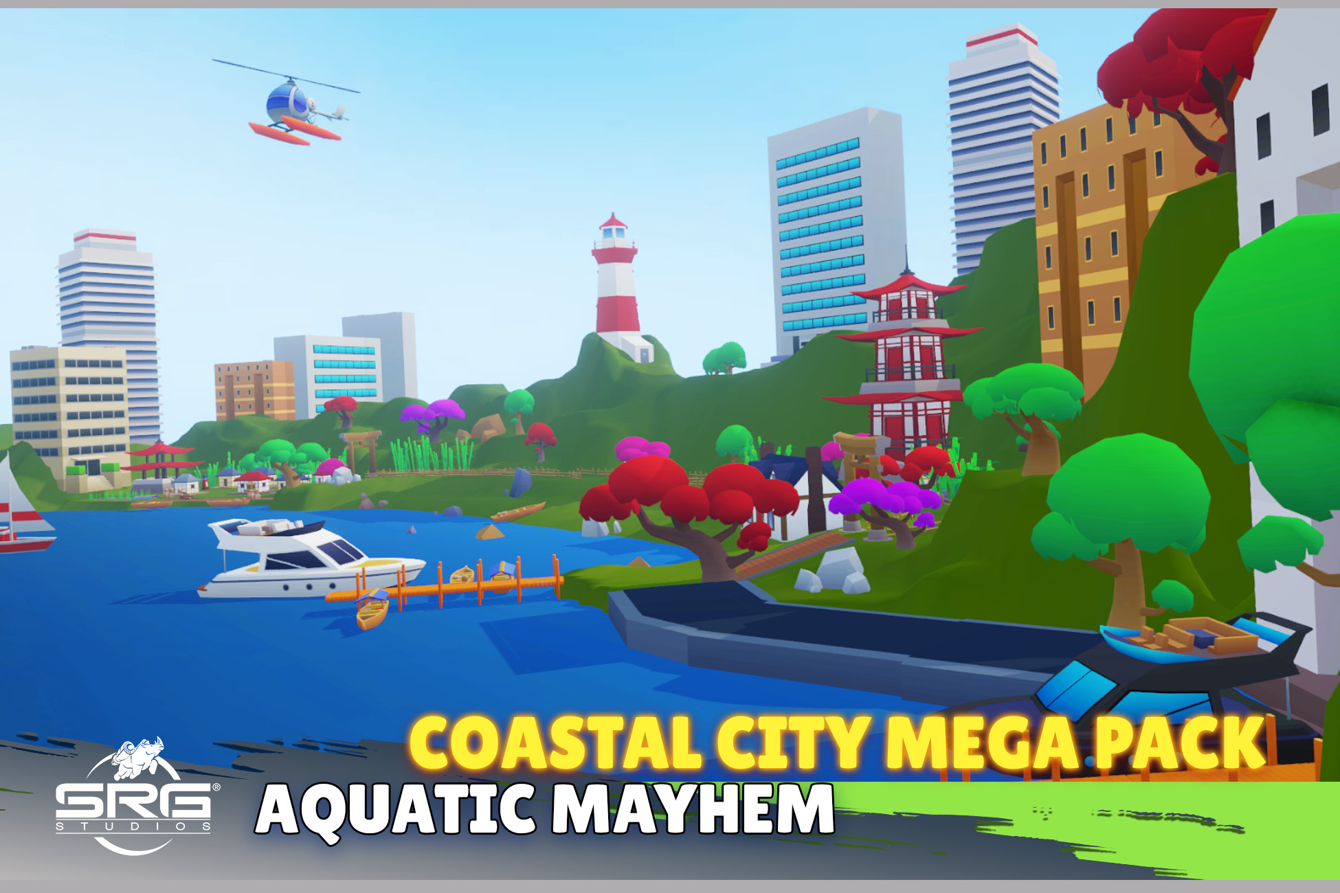 Aquatic Mayhem - Coastal City Mega Pack | 3D Environments | Unity Asset ...