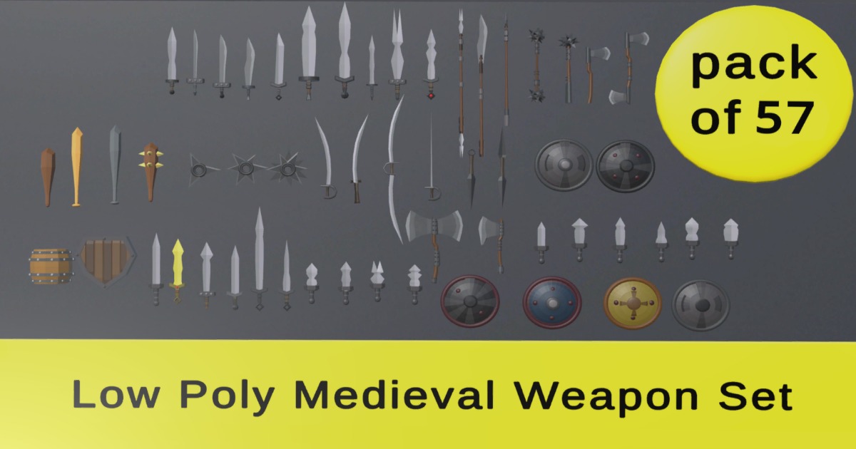 Low Poly Swords and Weapons Set | 3D Weapons | Unity Asset Store