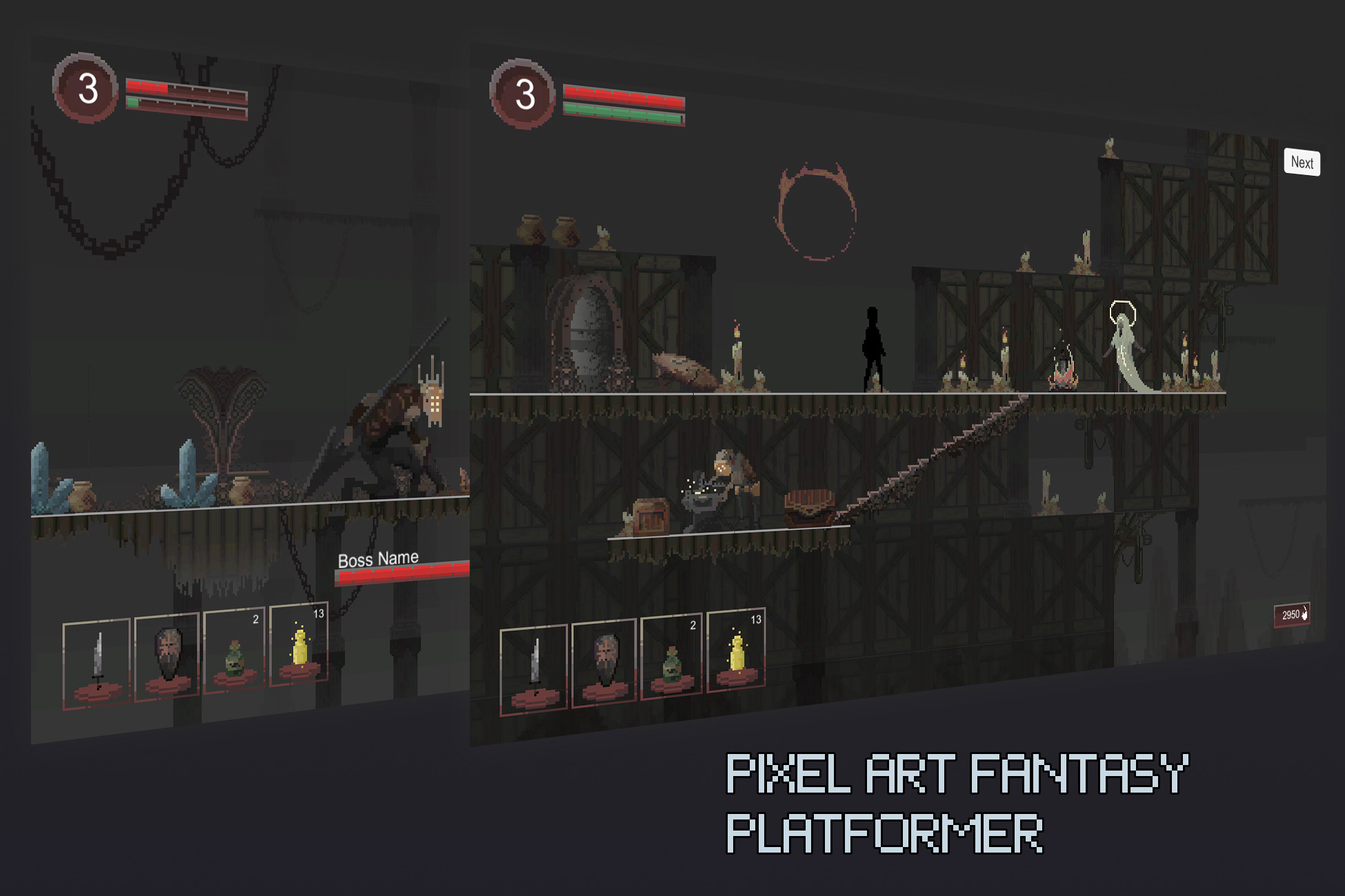 Pixel Art Dark Fantasy Platformer | 2D Characters | Unity Asset Store