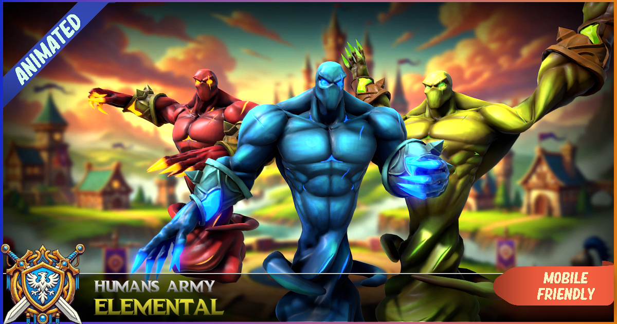 Humans army - Elemental | 3D Creatures | Unity Asset Store