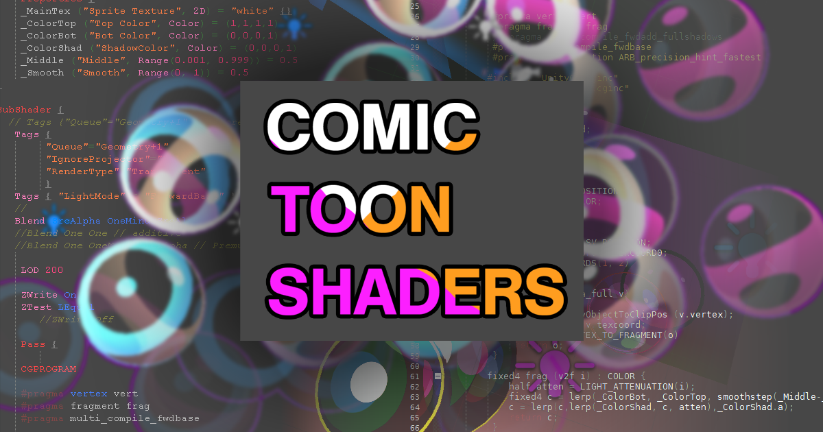 Comic Toon Shaders Vfx Shaders Unity Asset Store 