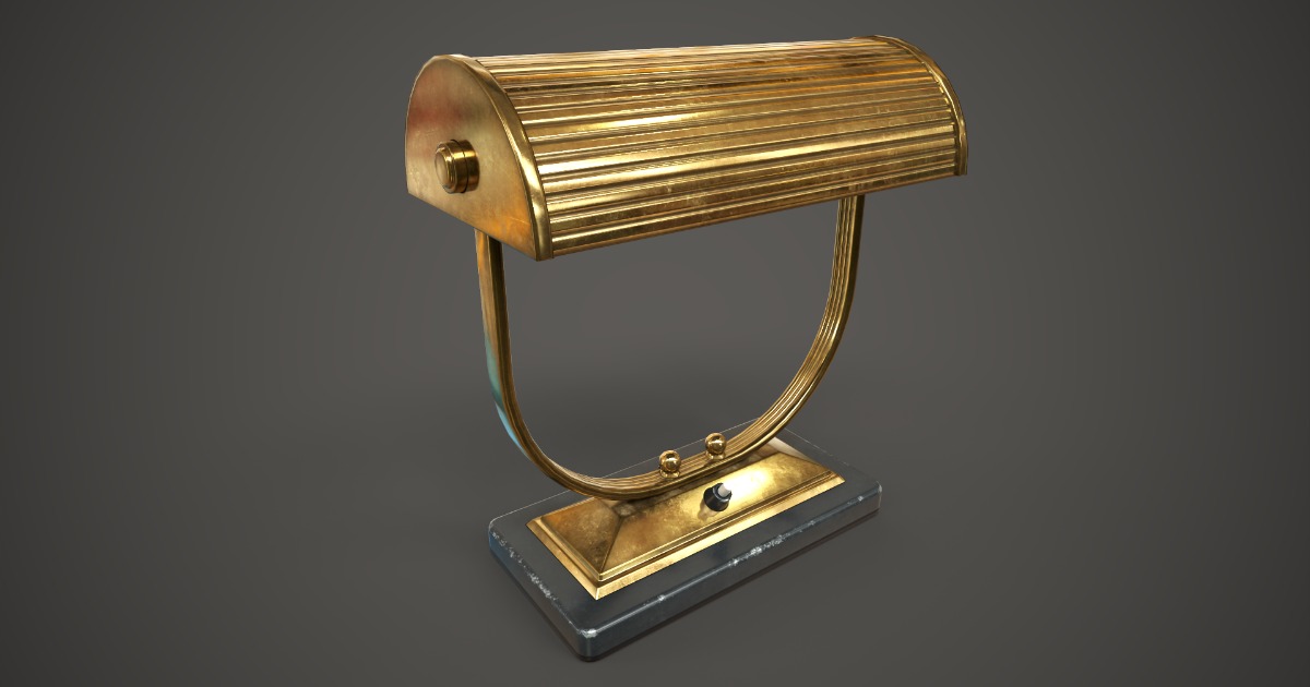 Vintage table banker lamp | 3D Electronics | Unity Asset Store