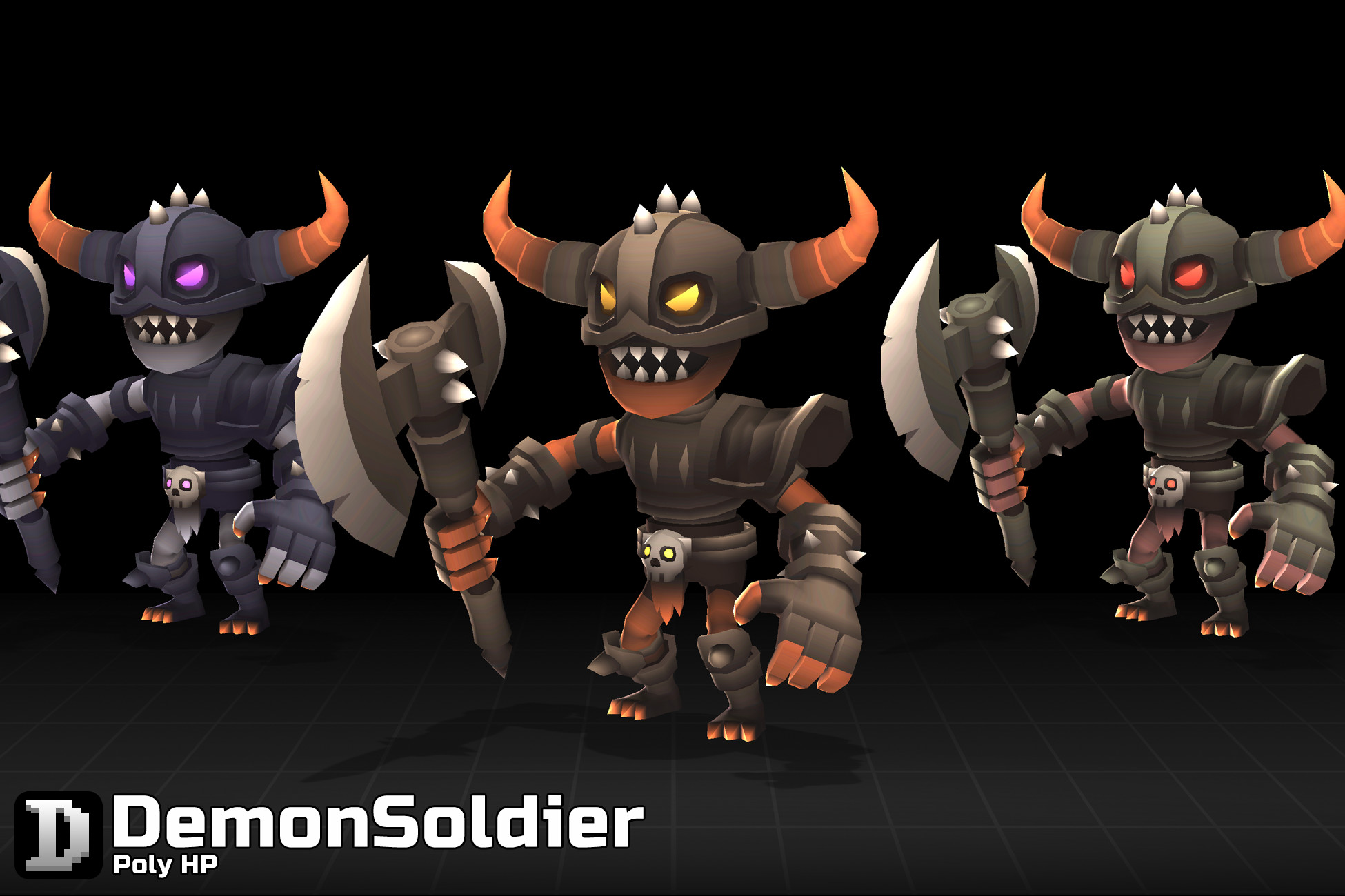 Poly HP - DemonSoldier | 3D Creatures | Unity Asset Store