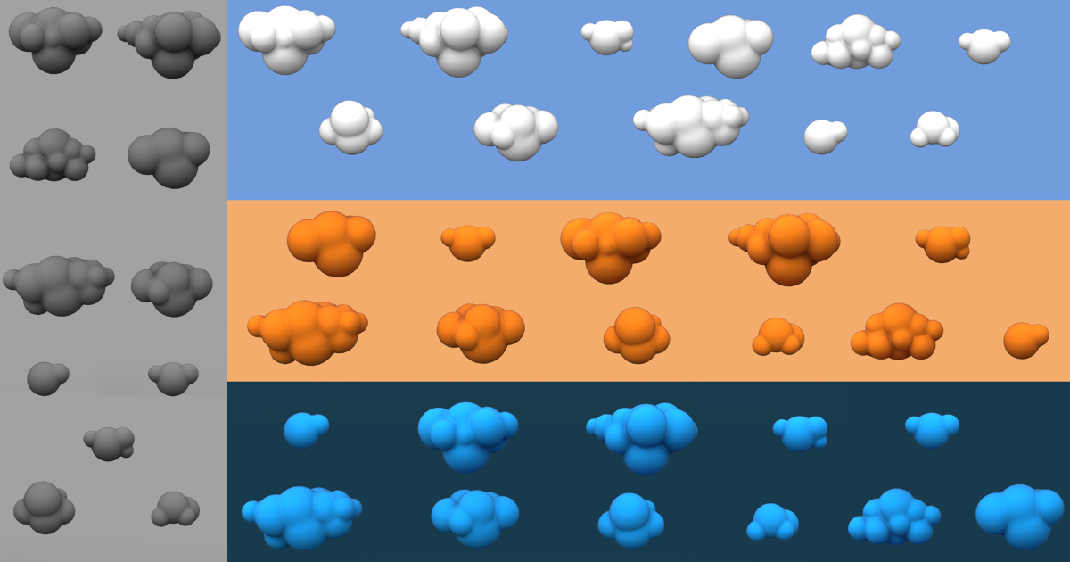 3D Toon Clouds | 3D Environments | Unity Asset Store