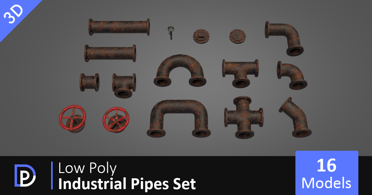 Old Industrial Pipes | 3D Industrial | Unity Asset Store