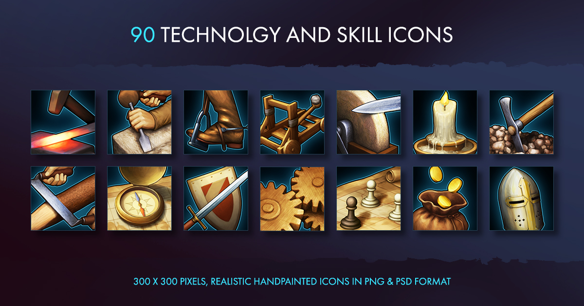 Technology And Skill Icons | 2D Icons | Unity Asset Store