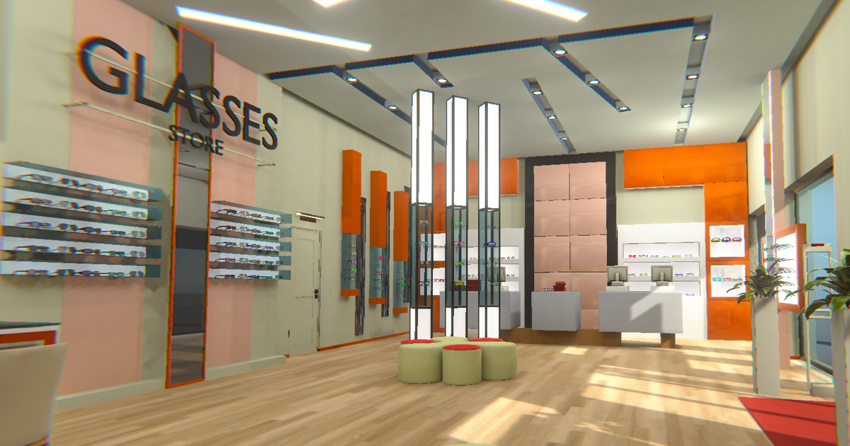 Glasses store - showroom | 3D Interior | Unity Asset Store