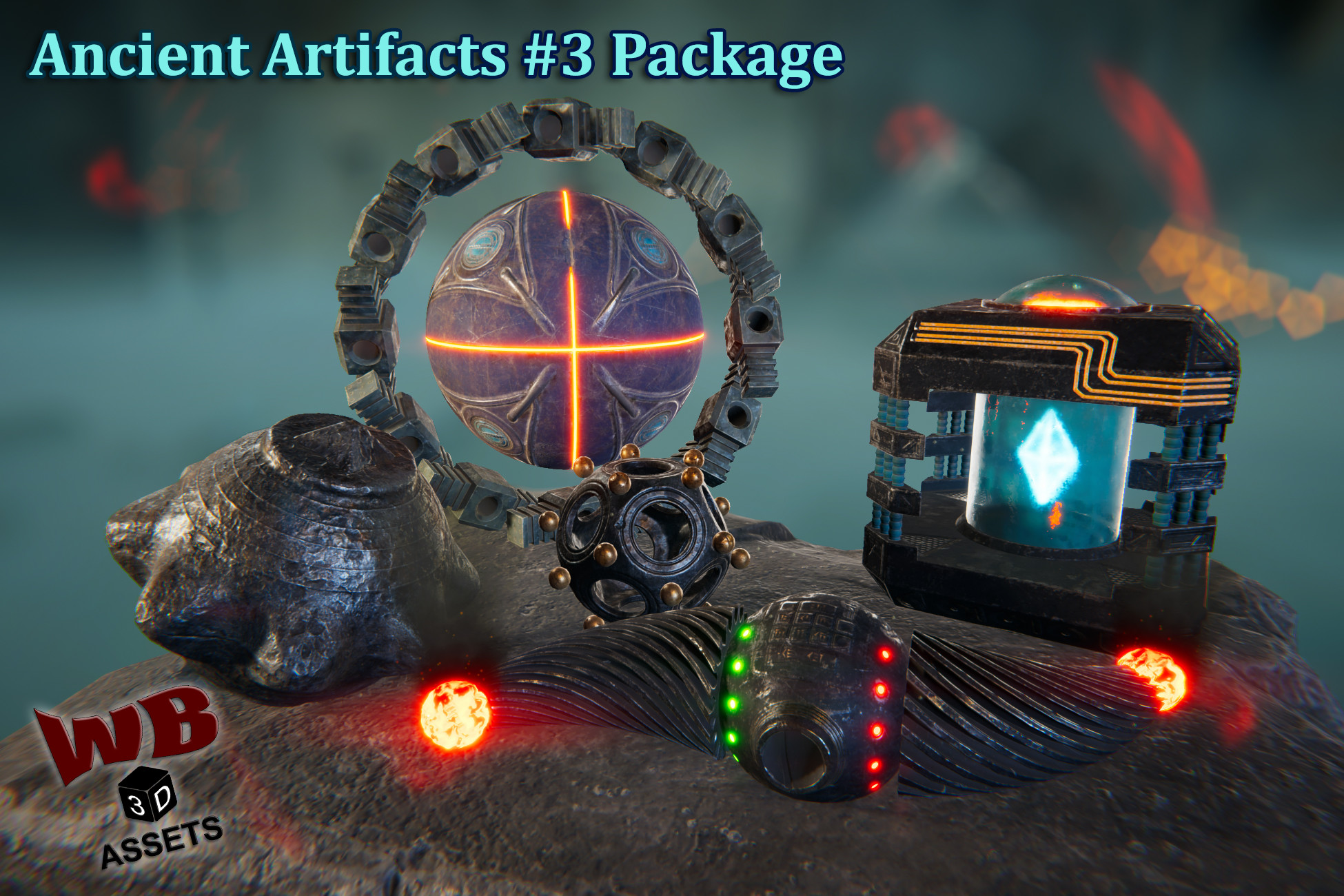 Ancient Artifacts #3 Package | Animated & VFX | 3D 道具 | Unity Asset Store