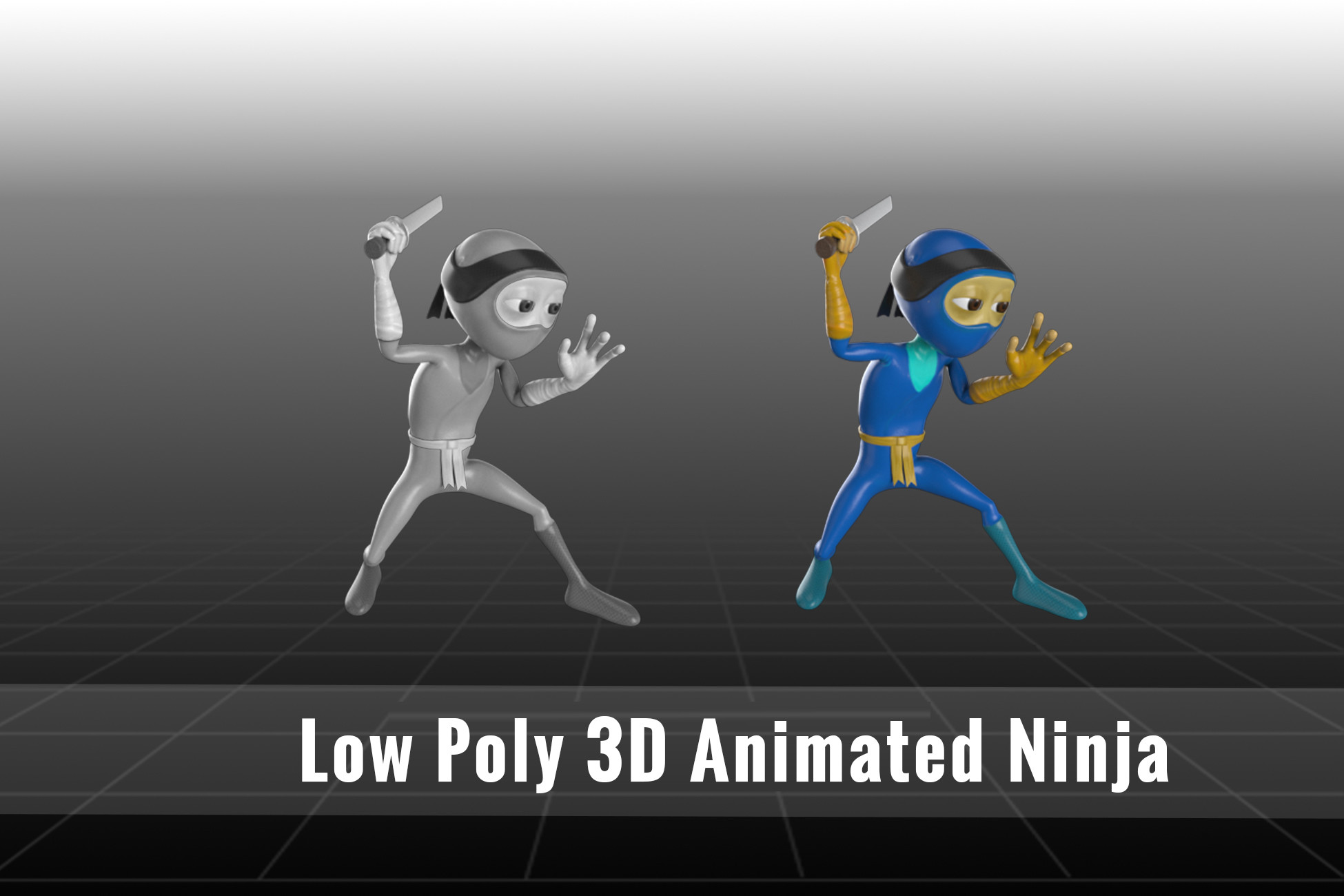 Low Poly 3D Animated Ninja | 3D キャラクター | Unity Asset Store