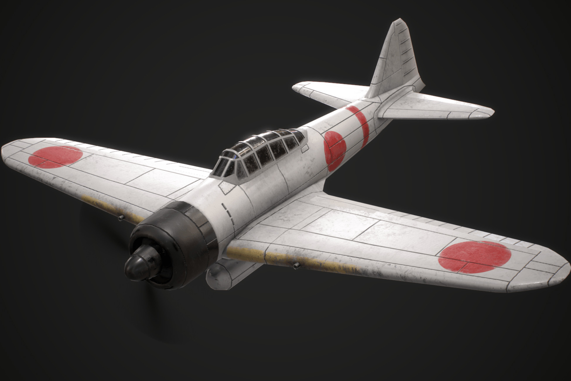 WW2 Japanese Fighter A6M Zero | 3D Air | Unity Asset Store