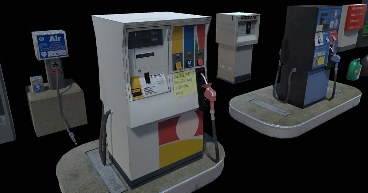 Gas Station props | 3D 都市 | Unity Asset Store