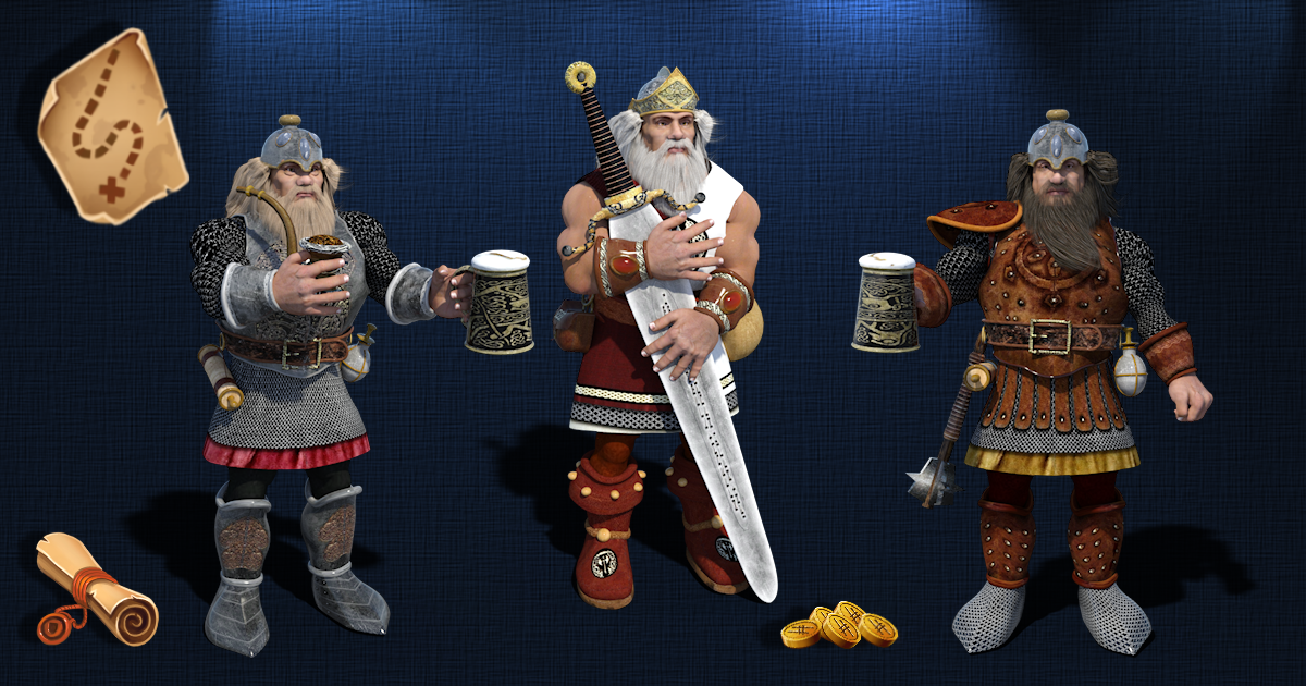 Fantasy Adventurers Vol 1 - Male Dwarfs | 2D 캐릭터 | Unity Asset Store