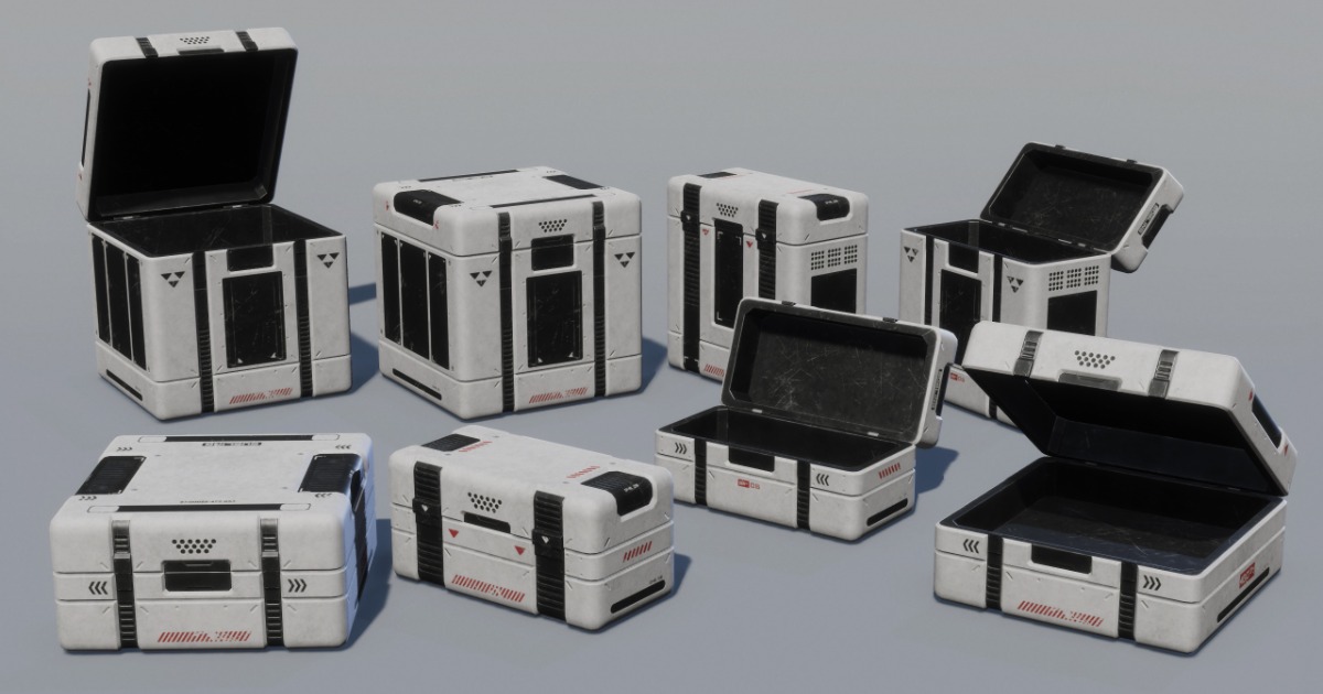 Sci Fi Boxes | 3D Furniture | Unity Asset Store