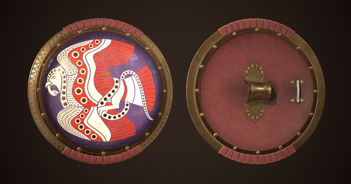 Hoplite Shield (Aspis) Bird | 3D Weapons | Unity Asset Store