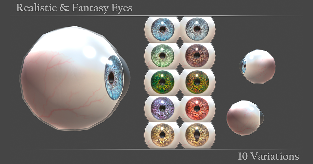 Realistic & Fantasy eyes | Characters | Unity Asset Store